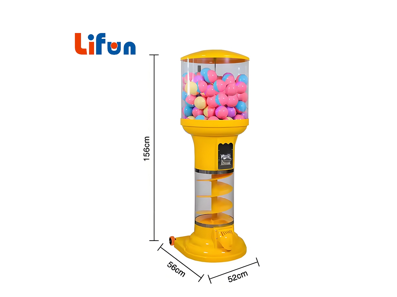 Commercial Small Gumball Machine | Coin Operated Candy Dispenser For ...