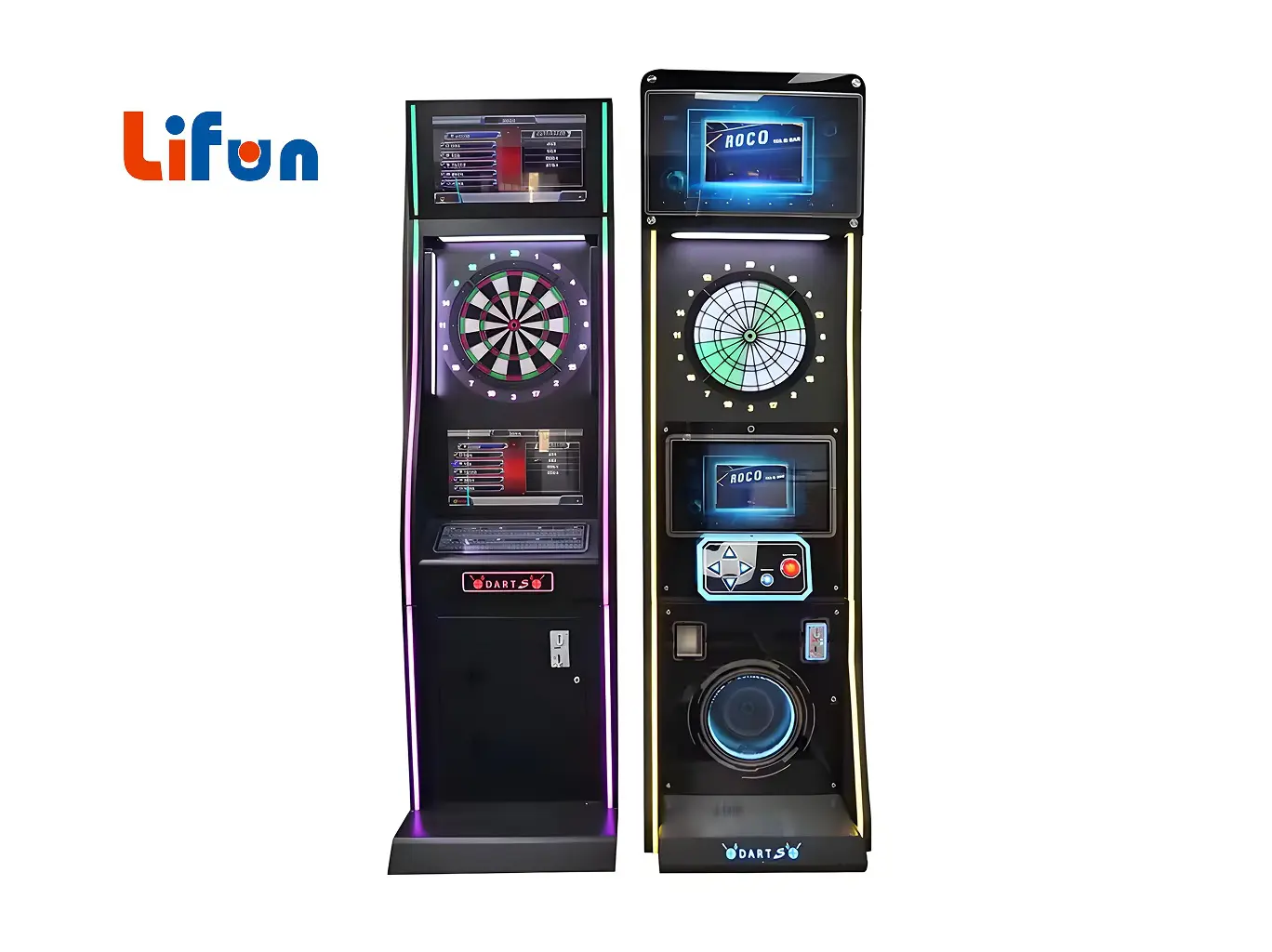 Electronic Dart Game Machine | Coin Operated Dartboard Cabinet For Bars ...